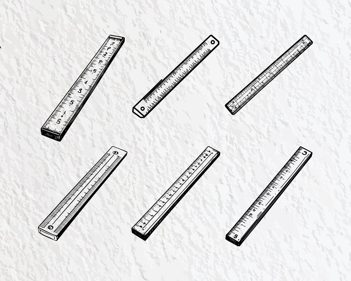 Ruler Svg Bundle, Ruler Silhouette, Ruler Clipart Png, Ruler Outline ...