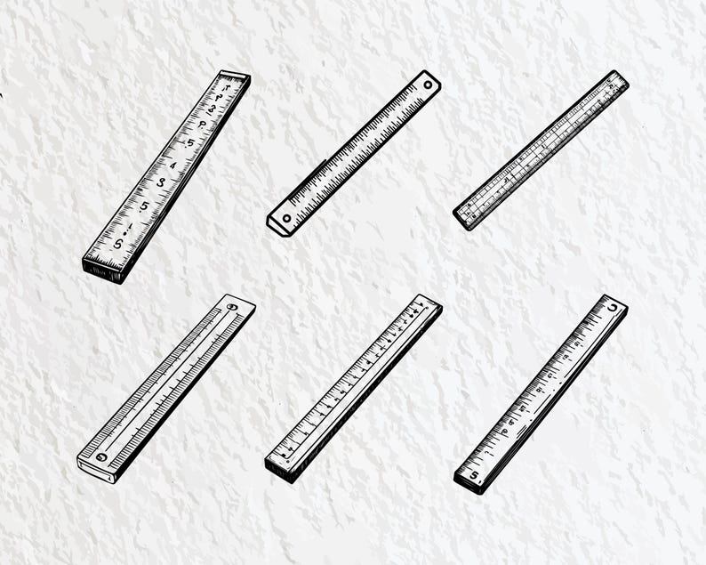 Ruler Svg Bundle, Ruler Silhouette, Ruler Clipart Png, Ruler Outline ...
