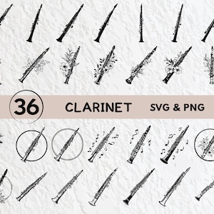 Clarinet Svg Bundle, Clarinet Silhouette, Clarinet Clipart Png ...