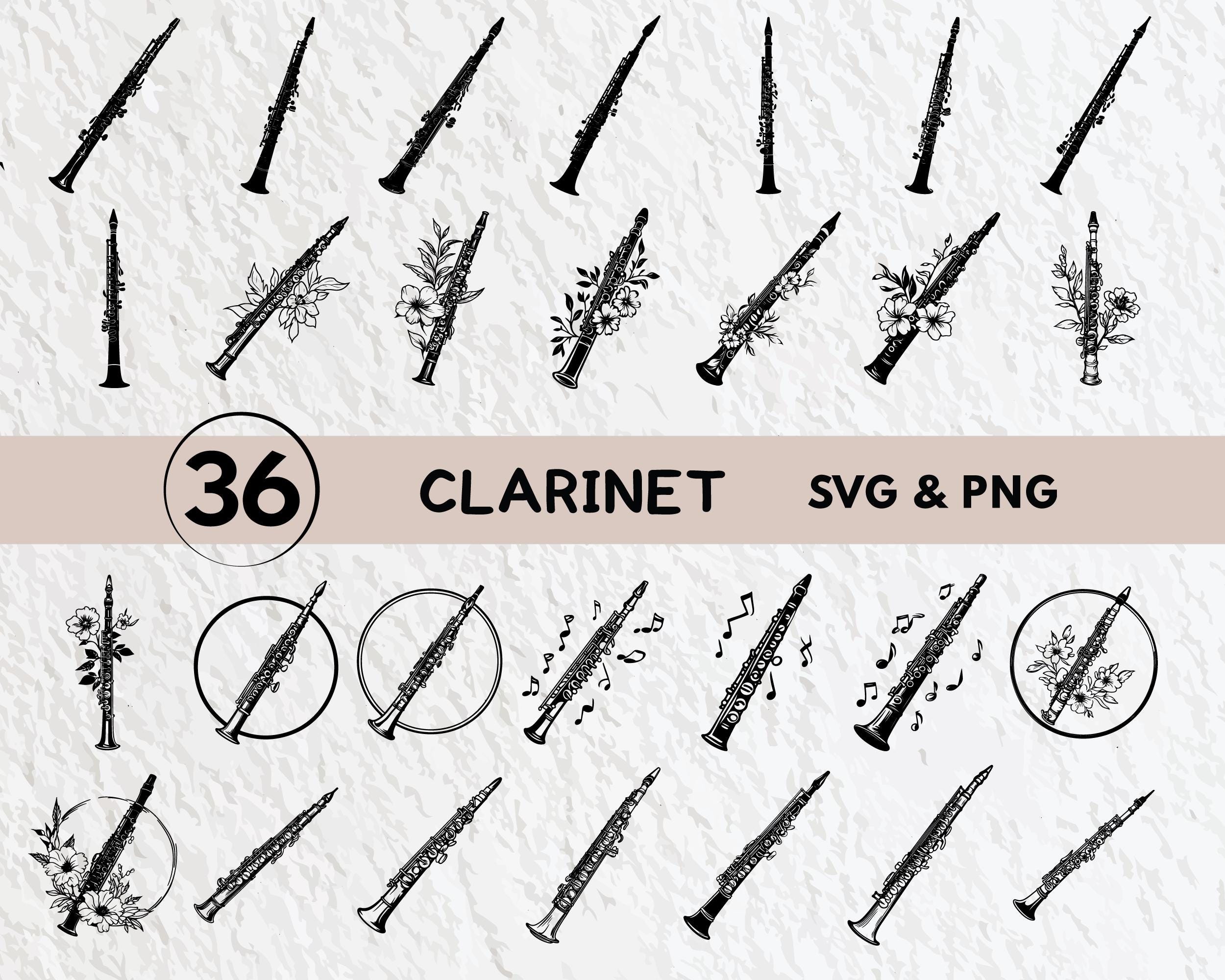 Clarinet Svg Bundle, Clarinet Silhouette, Clarinet Clipart Png ...