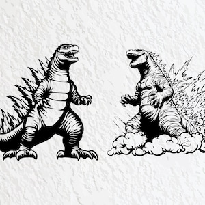 Godzilla SVG Bundle: Silhouette Clipart, Vector Graphics (PNG, SVG) - Etsy