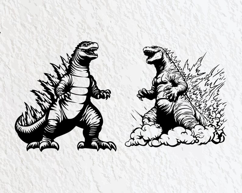 Godzilla SVG Bundle: Silhouette Clipart, Vector Graphics (PNG, SVG) - Etsy