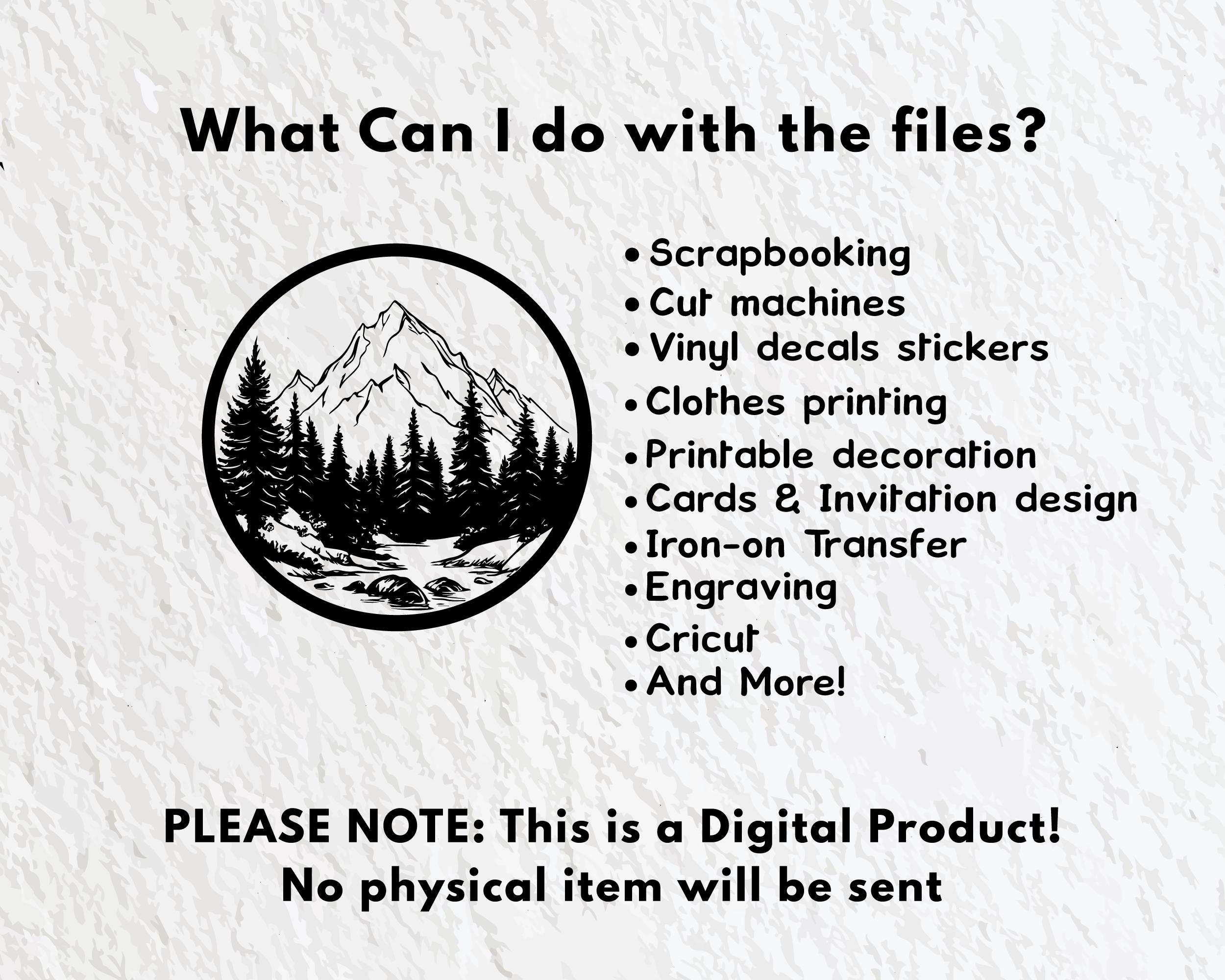 Forest Mountain Scene SVG Bundle: Silhouette Clipart (PNG, Vector) - Etsy