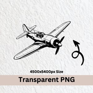 War Airplane SVG Bundle: Silhouette Clipart, Decal Vector (PNG, Cricut ...