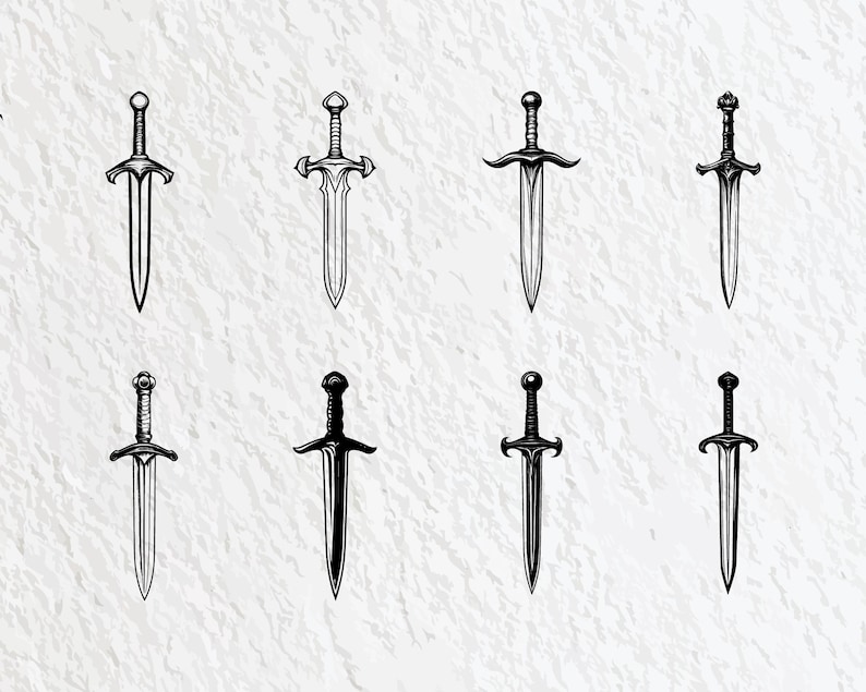 Dagger Svg Bundle, Dagger Silhouette, Dagger Clipart Png, Dagger ...