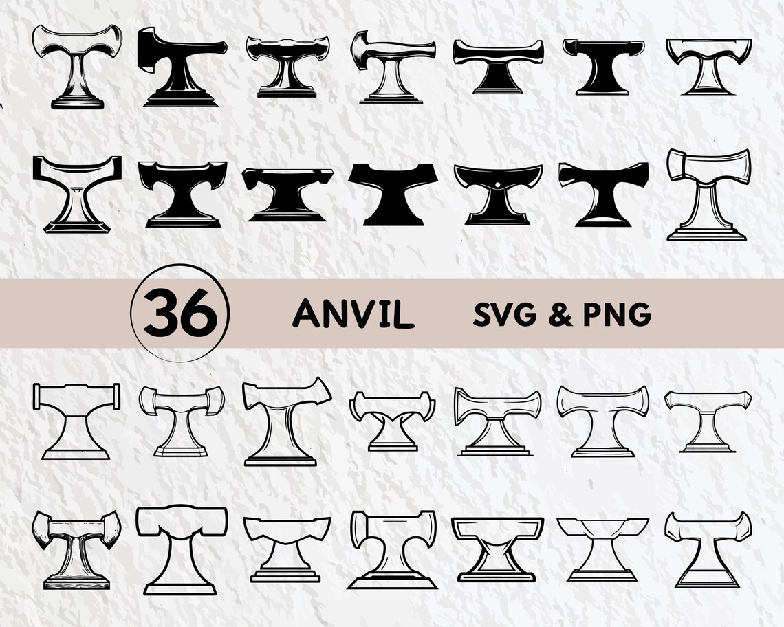 Anvil Svg Bundle, Anvil Silhouette, Anvil Clipart Png, Anvil Outline ...