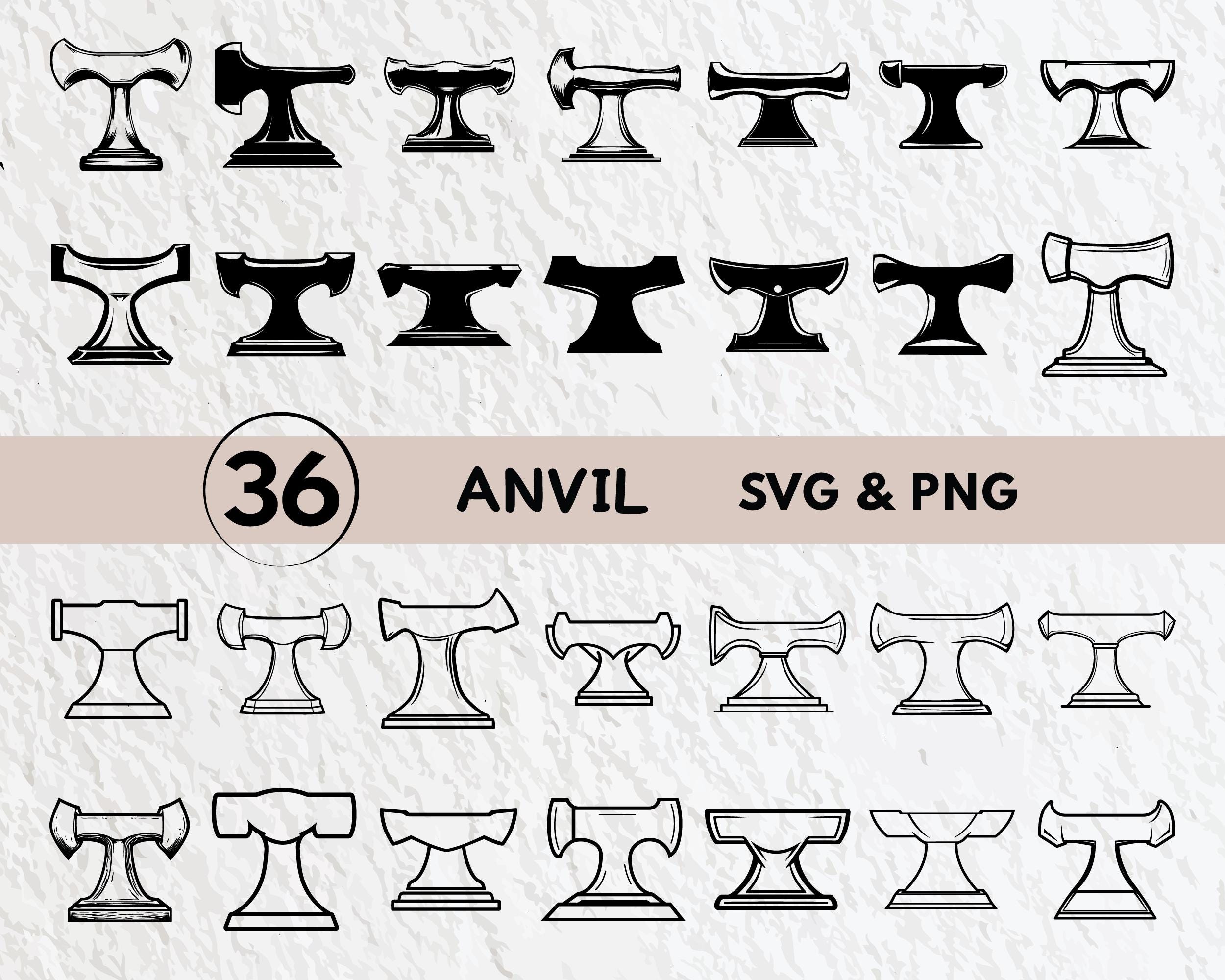 Anvil Svg Bundle, Anvil Silhouette, Anvil Clipart Png, Anvil Outline ...