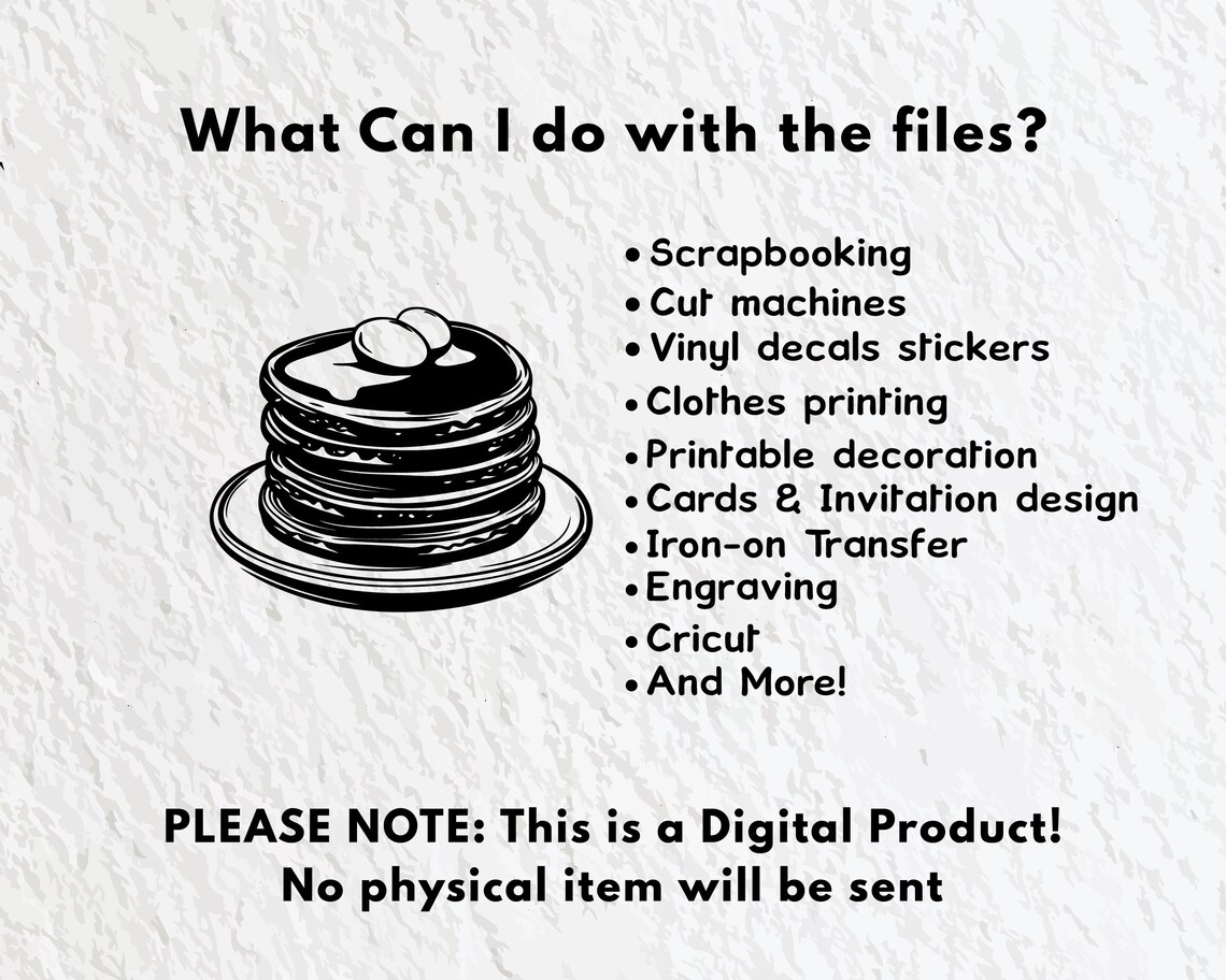 Pancake SVG Bundle: Clipart, Outline, Icon (PNG, Vector) - Etsy