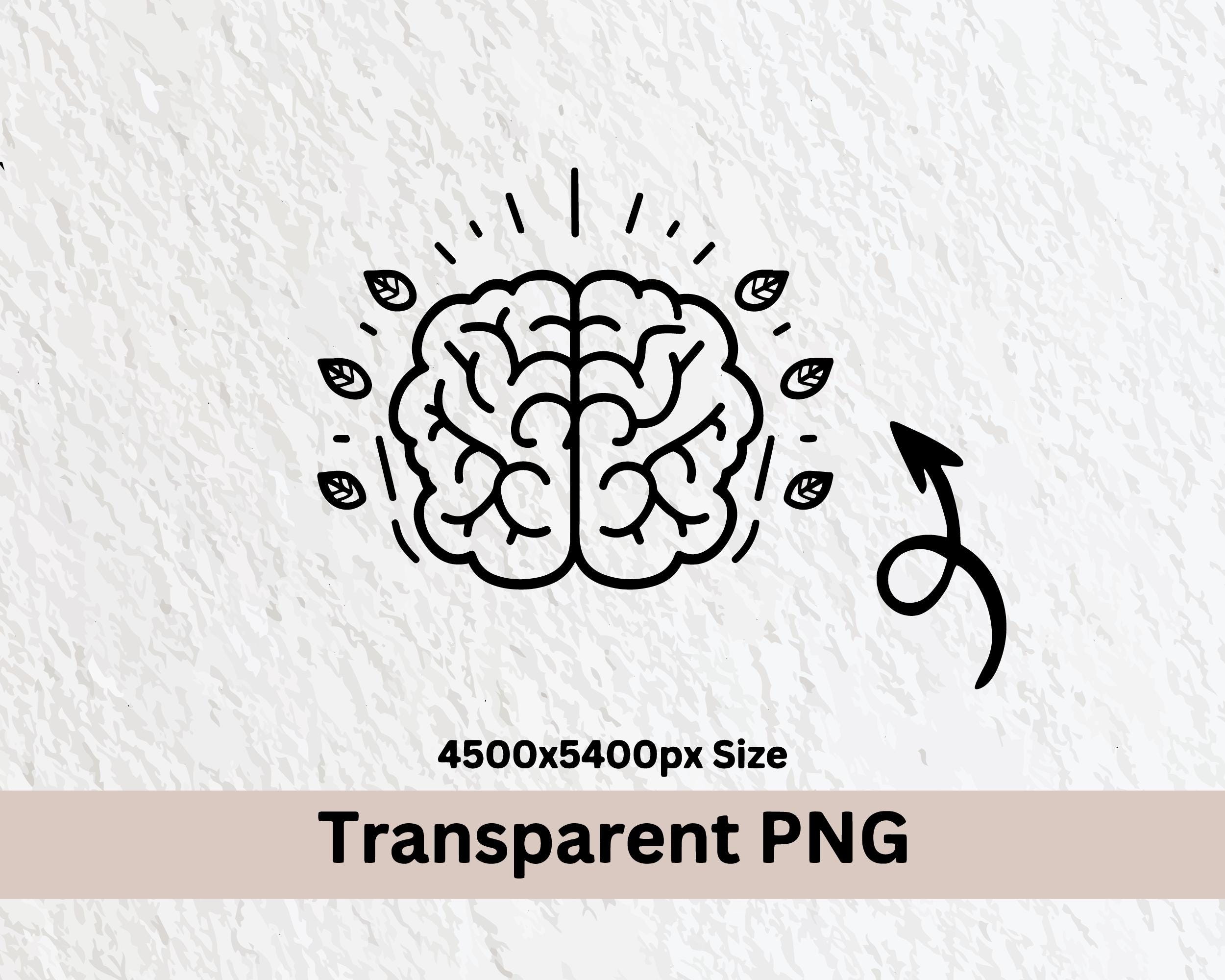 Human Brain SVG Bundle: Silhouette, Clipart, Vector (cut Files, PNG ...