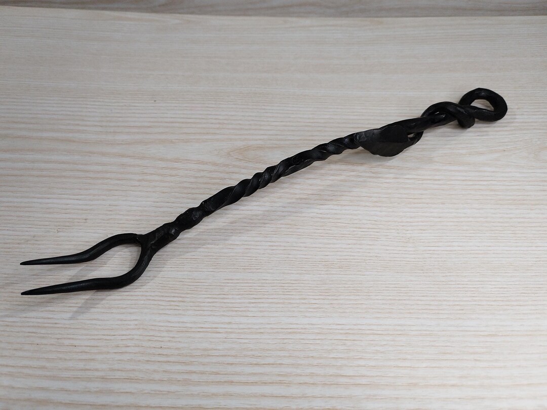 Hand Forged BBQ Fork, Blacksmith Made BBQ Roasting Fork, Barbecue Forks ...