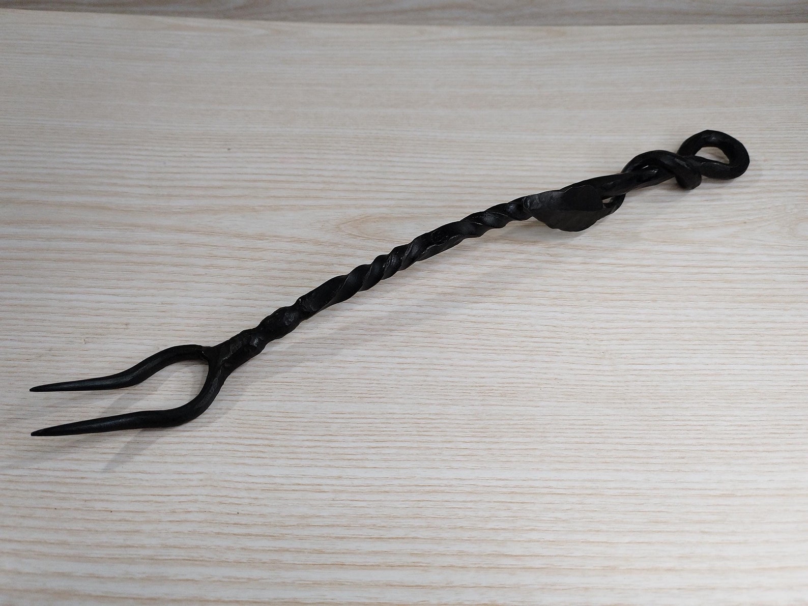 Hand Forged BBQ Fork, Blacksmith Made BBQ Roasting Fork, Barbecue Forks ...