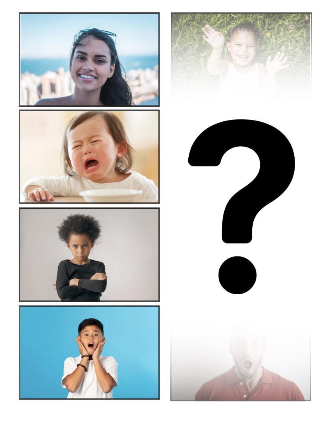 ABA Material Ready to Print/ Tact Emotions / Match Emotion to Word - Etsy