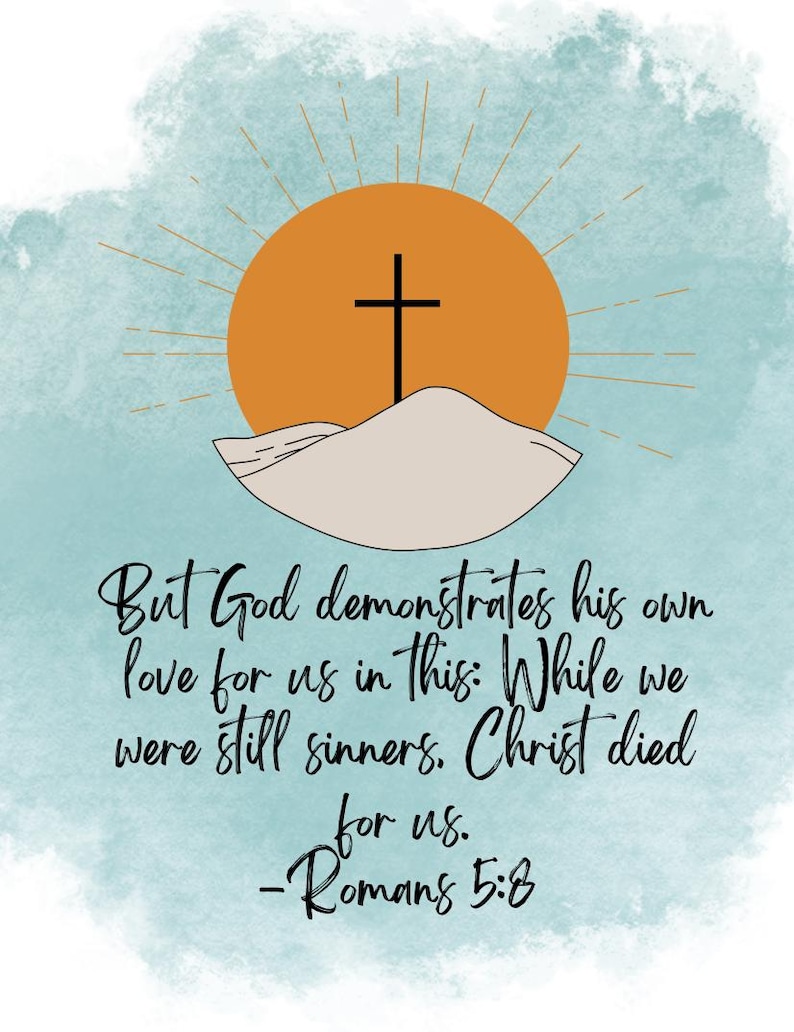 Printable Bible Verse Flyer | Romans Scripture, Customizable Canva ...