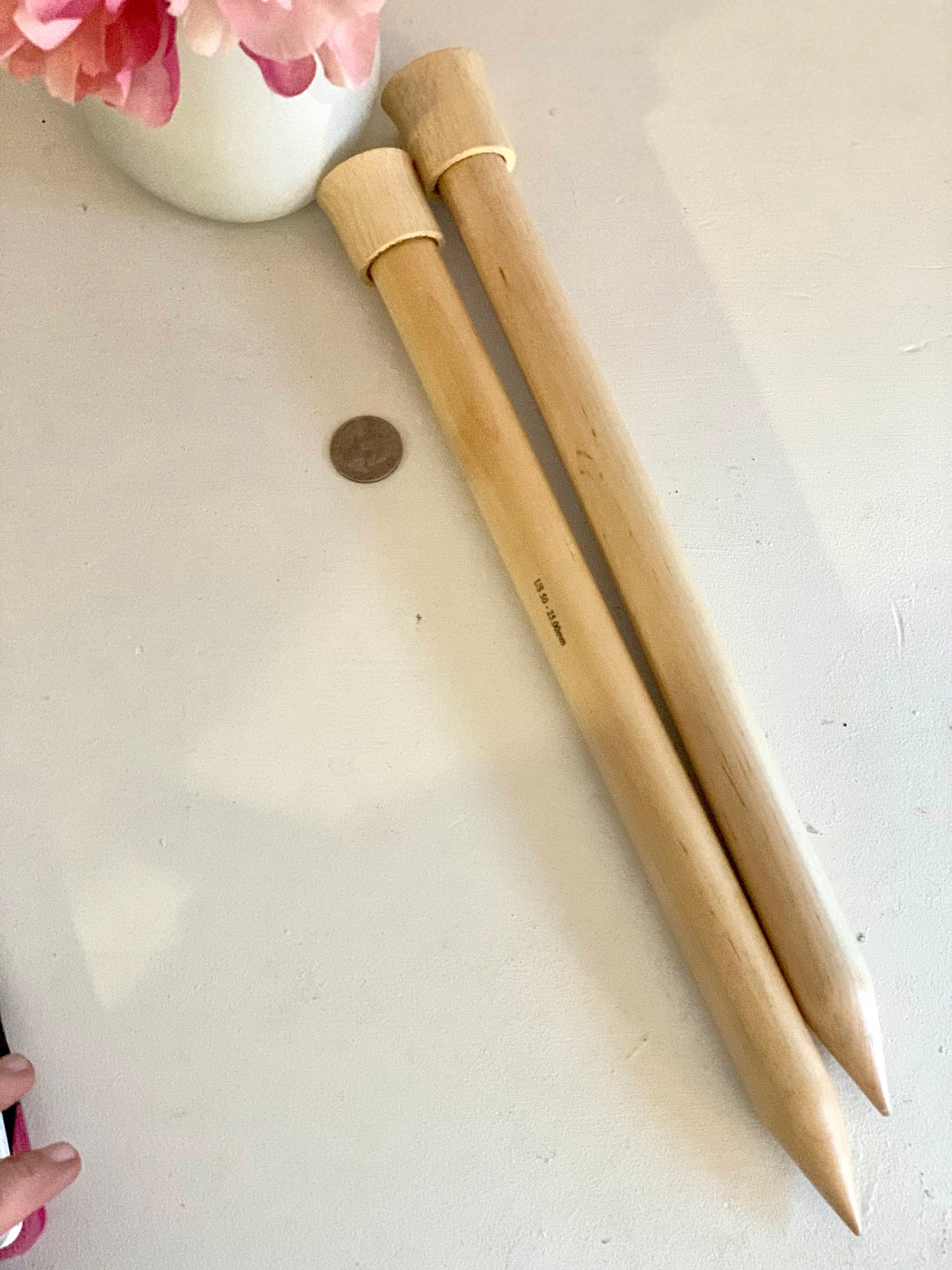 Knitting Needles Wood Wood Knitting Needles Large Knitting - Etsy