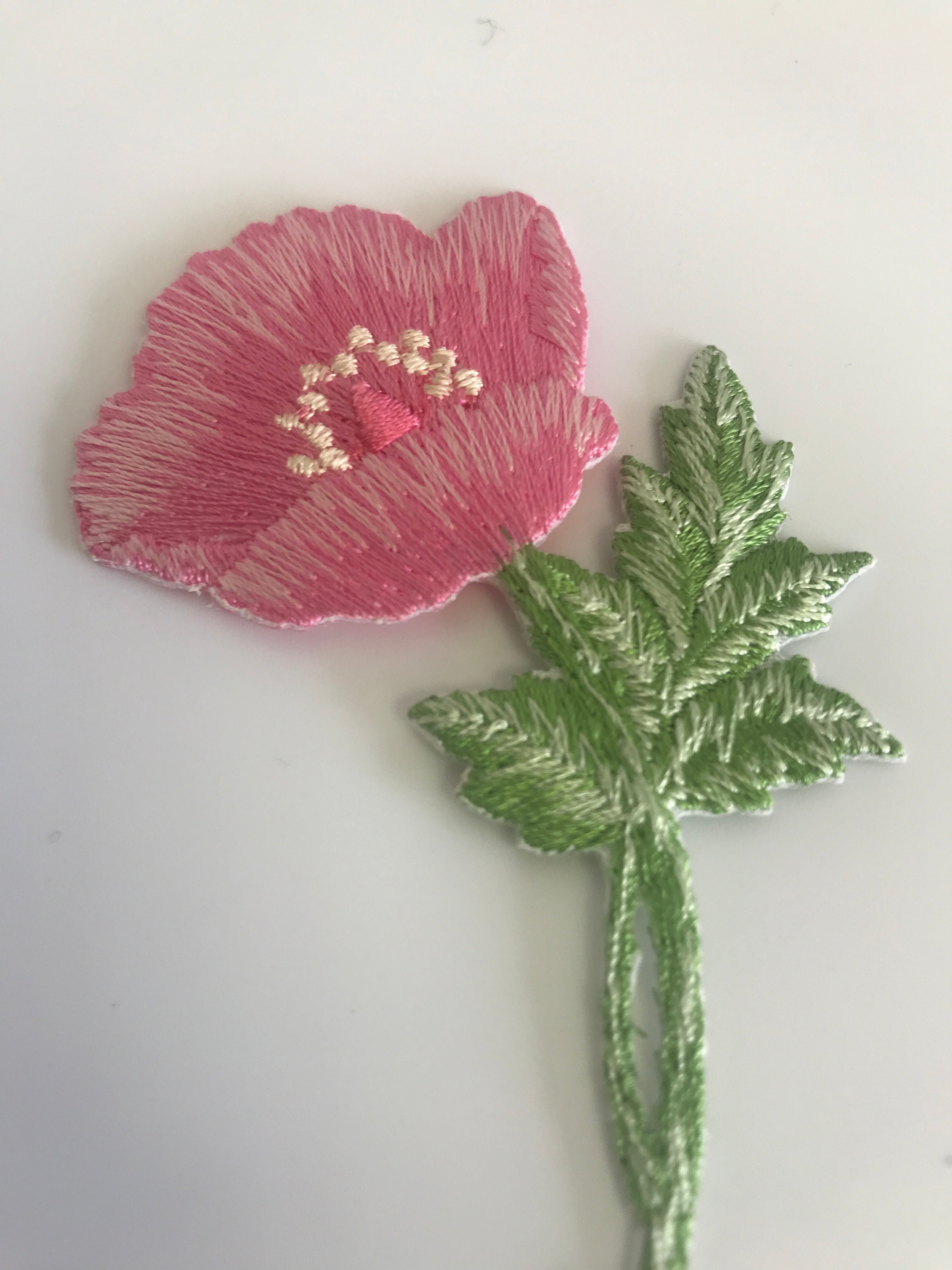 Flower Appliques, Pink Flower Applique, Embroidered Flowers, Flower ...
