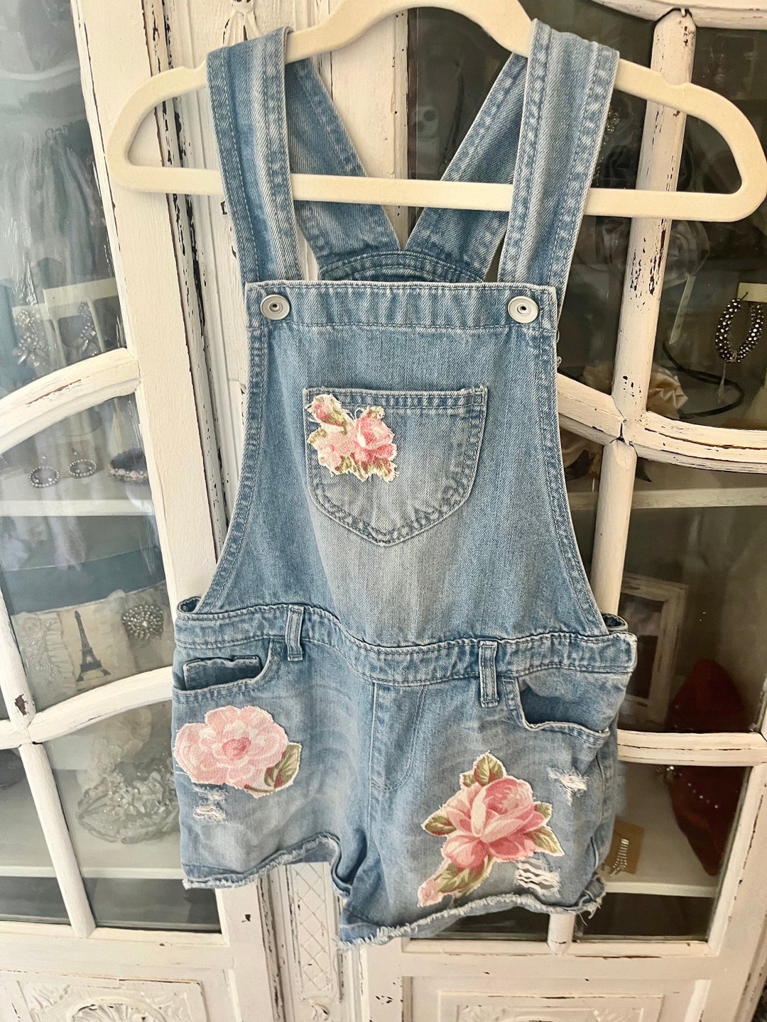 Overalls, Upcycled Overalls, Little Girls Medium Wash Denim Jean ...