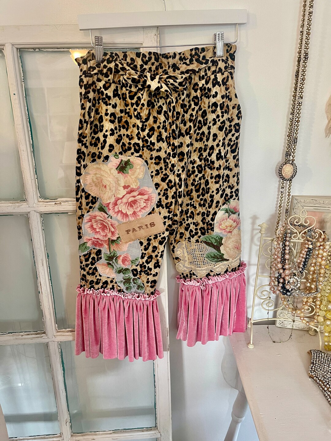 Bloomer Pants, Bloomers, Wide Leg Pant, Ruffle Pants. Floral Leopard ...