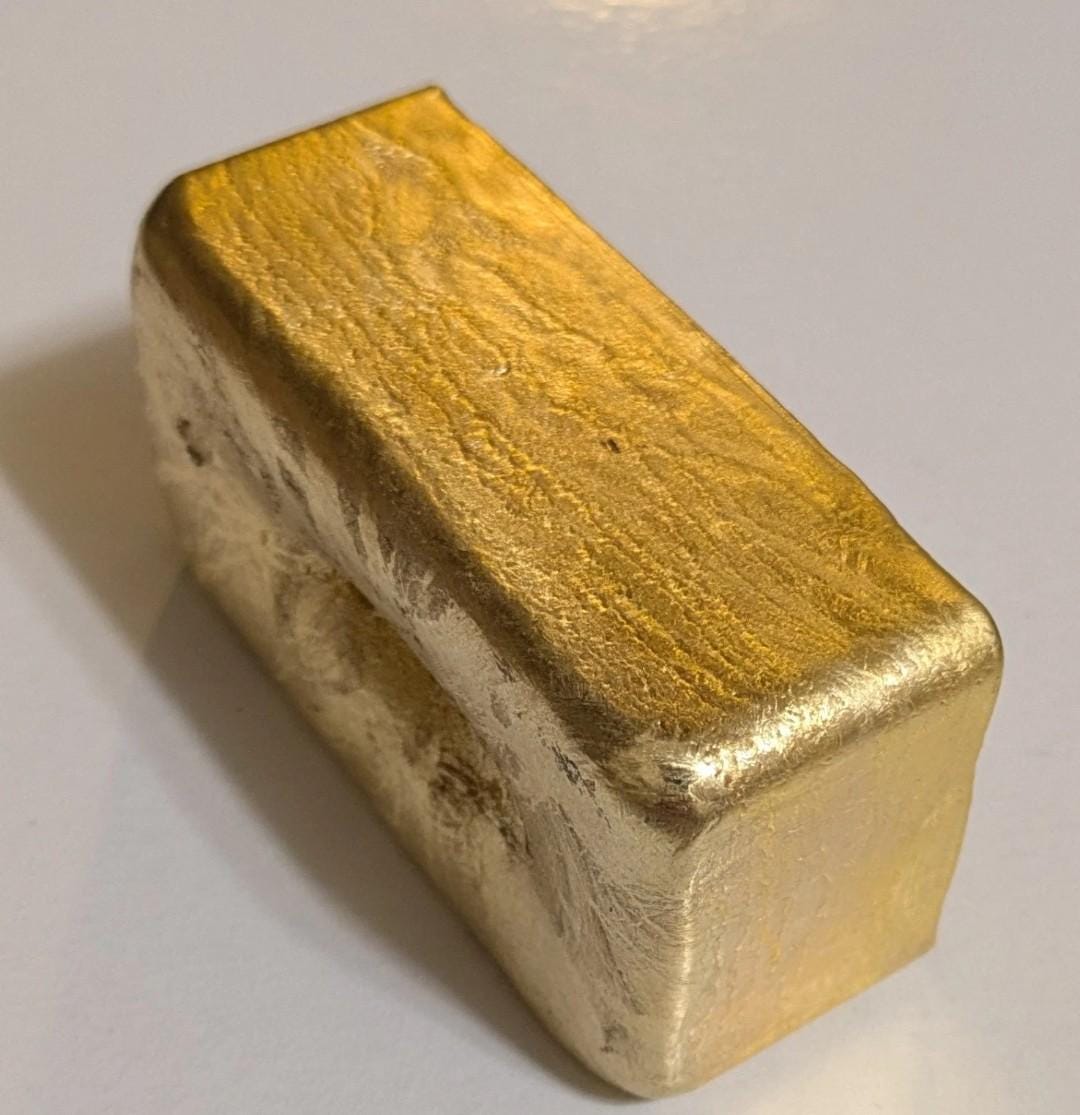 Hand Poured Two Pound "nordic Gold" Bar/ingot for Jewelry and Other ...
