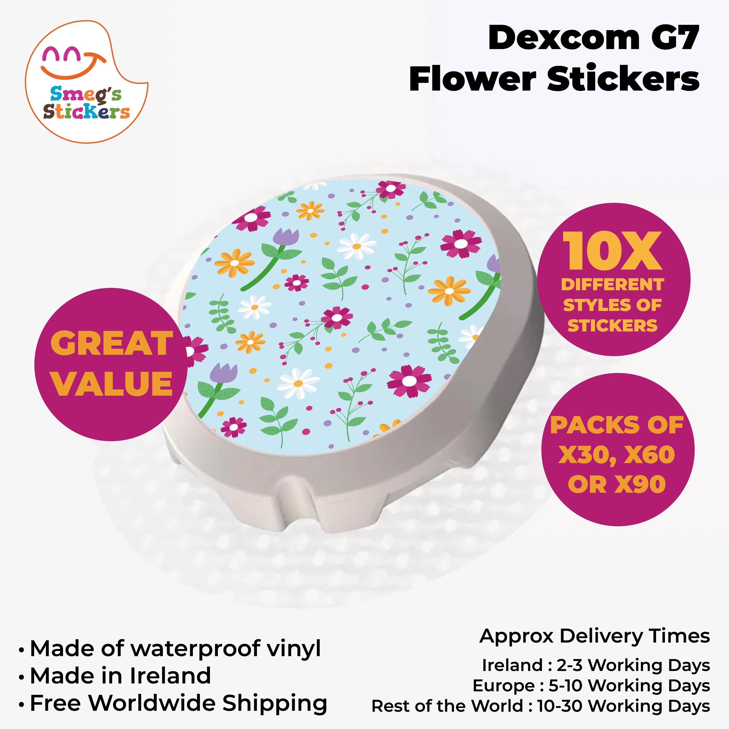Dexcom G7 Transmitter Stickers Cute Flower Patterns Decals Kids Dexcom ...