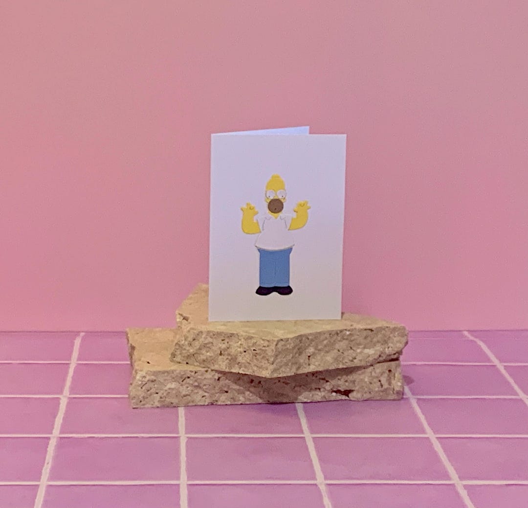 Card. Homer Simpson. Blank - Etsy