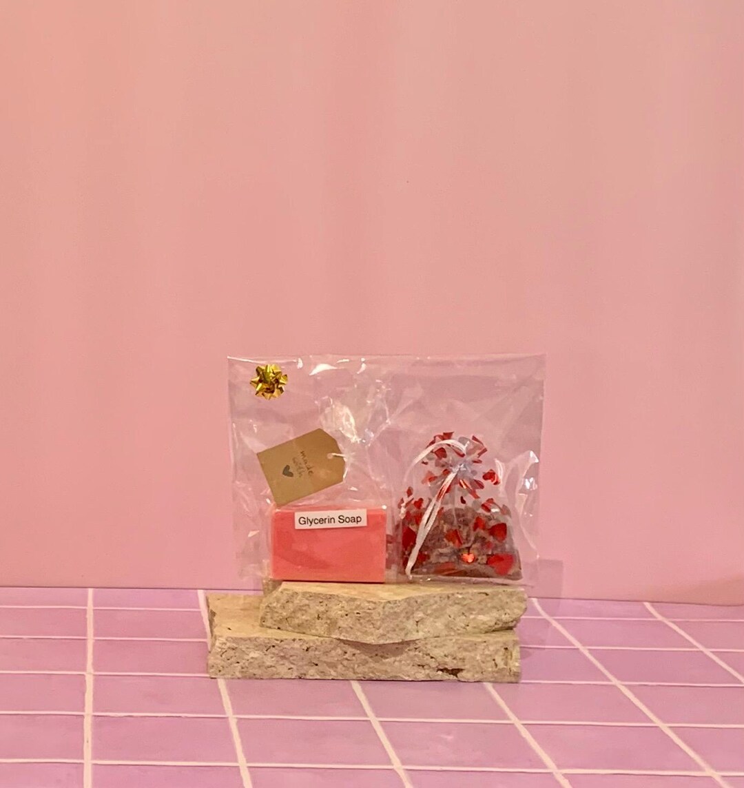 Pink Glycerin Soap & Rose Potpourri Set. - Etsy
