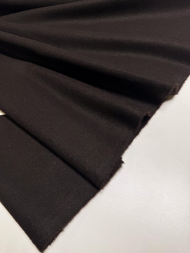 Dark Chocolate Moher Wool Fabric: Italian Winter Coat Material - Etsy