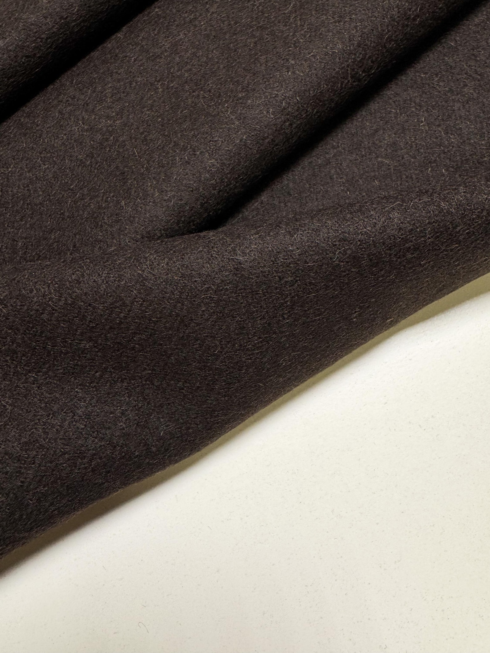 Dark Chocolate Moher Wool Fabric: Italian Winter Coat Material - Etsy