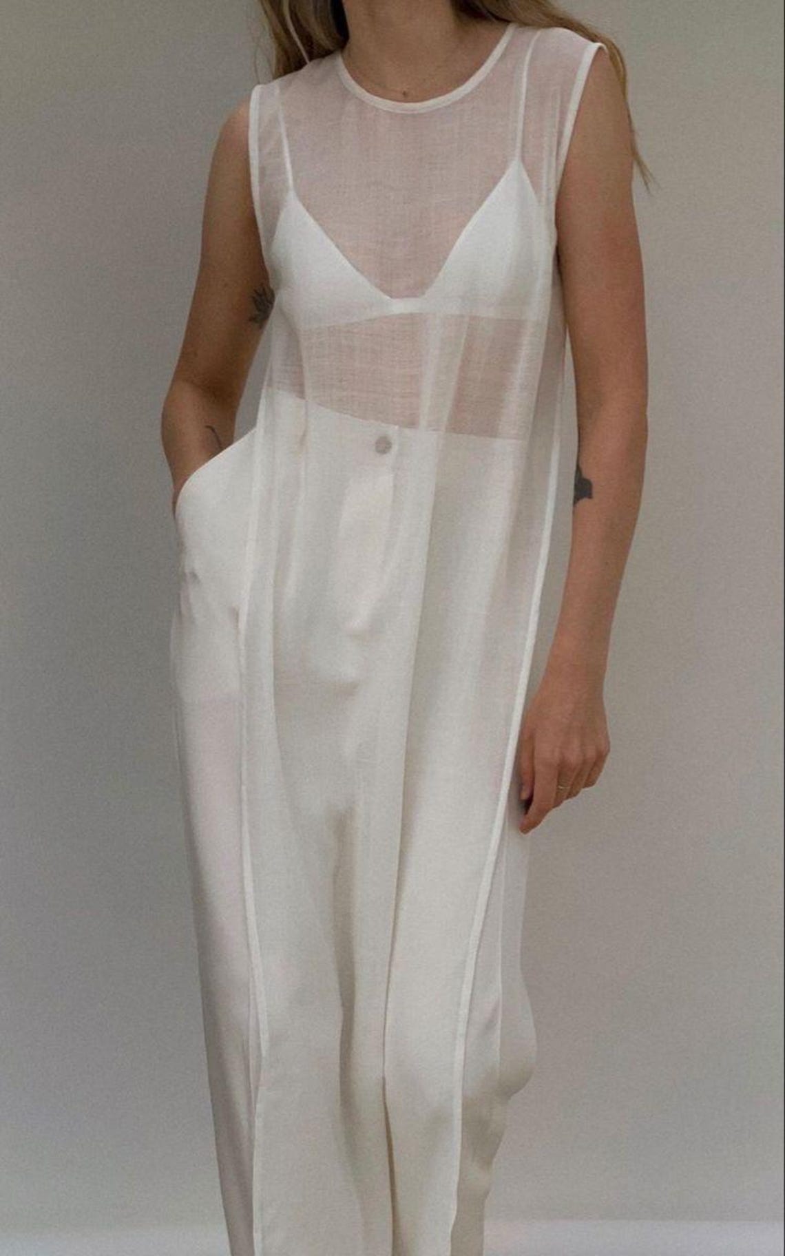 White Cotton Silk Batiste Fabric: Italian Lining Material - Etsy