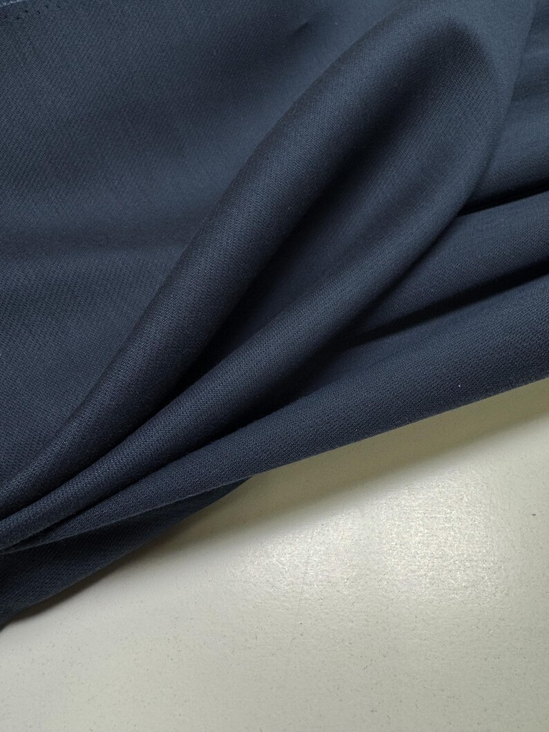Luxurious Italian Blue Wool & Silk Fabric - Ideal for Suit Making ...