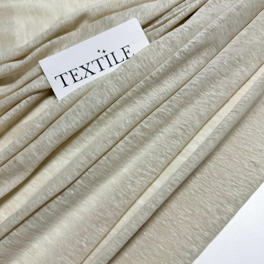 Luxury Natural Linen Jersey by the Yard/meter – Soft Designer Fabric ...