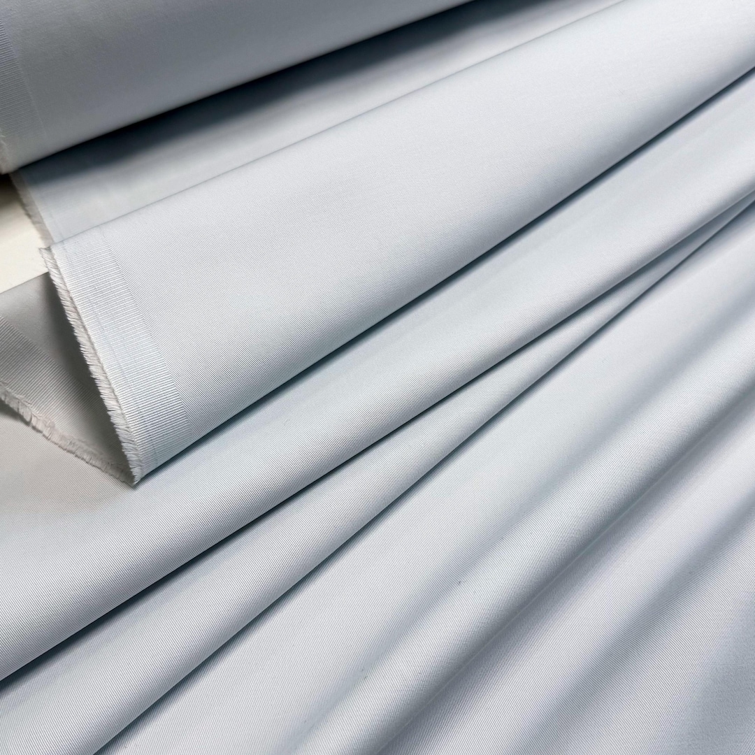 Italian Light Blue Cotton Fabric – Soft and Breathable Material for ...