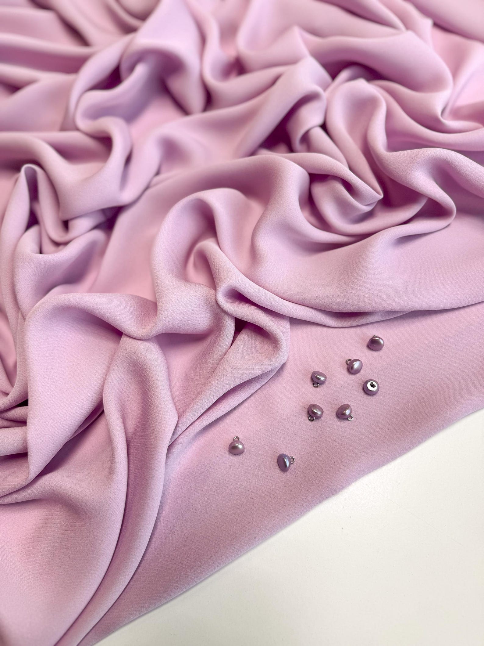 Italian Silk Fabric: Heavy Crepe Weave, Pink Lavender, Elegant Drape - Etsy
