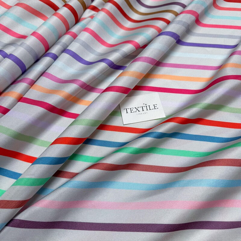 Stripe Silk Fabric - Etsy