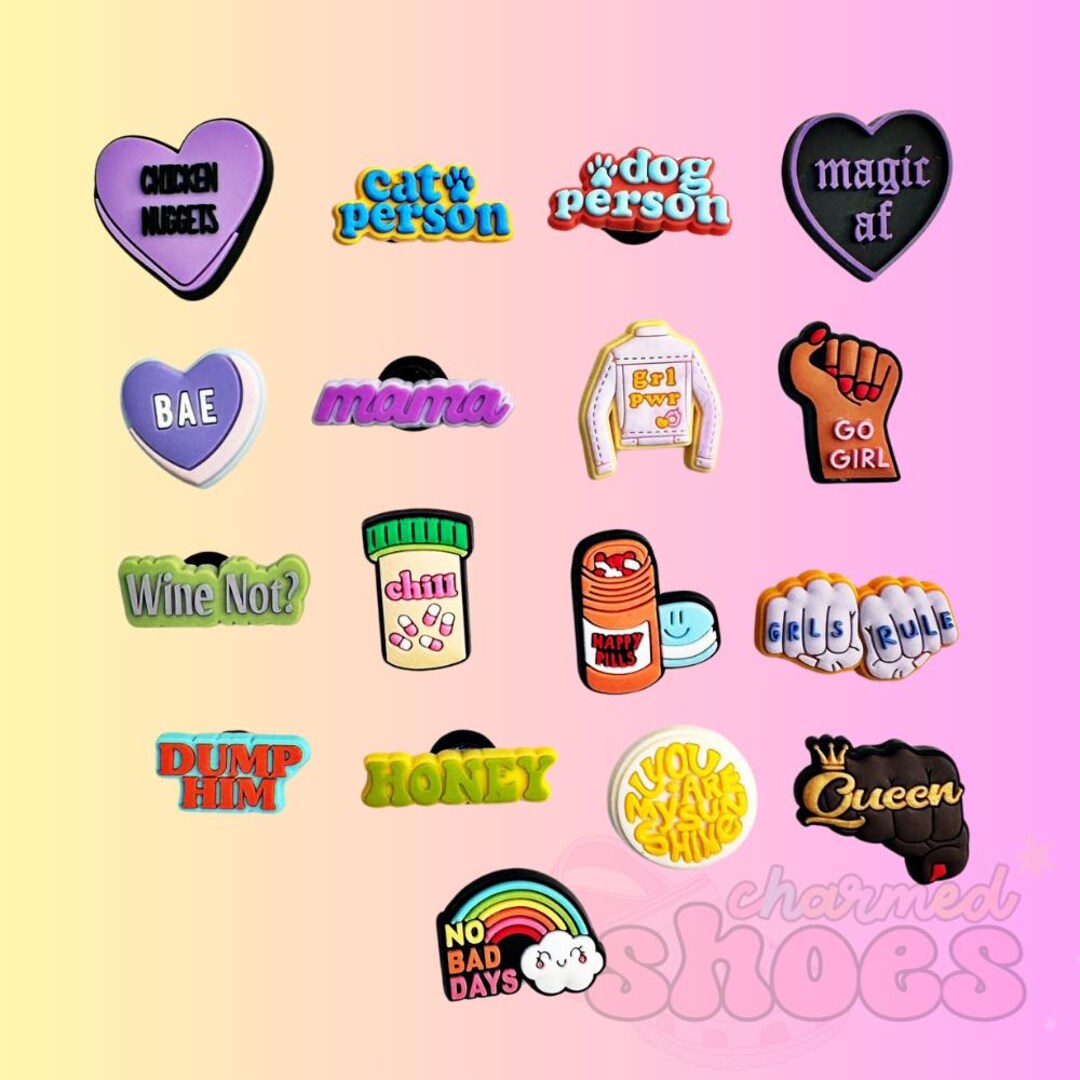 Colourful Quote Croc Charms - Quote Shoe Charms - Gifts for Her ...