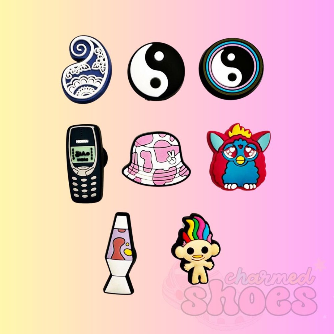 90s Shoe Charms - Croc Charms - 90s Charms - Nineties - Troll Charm ...