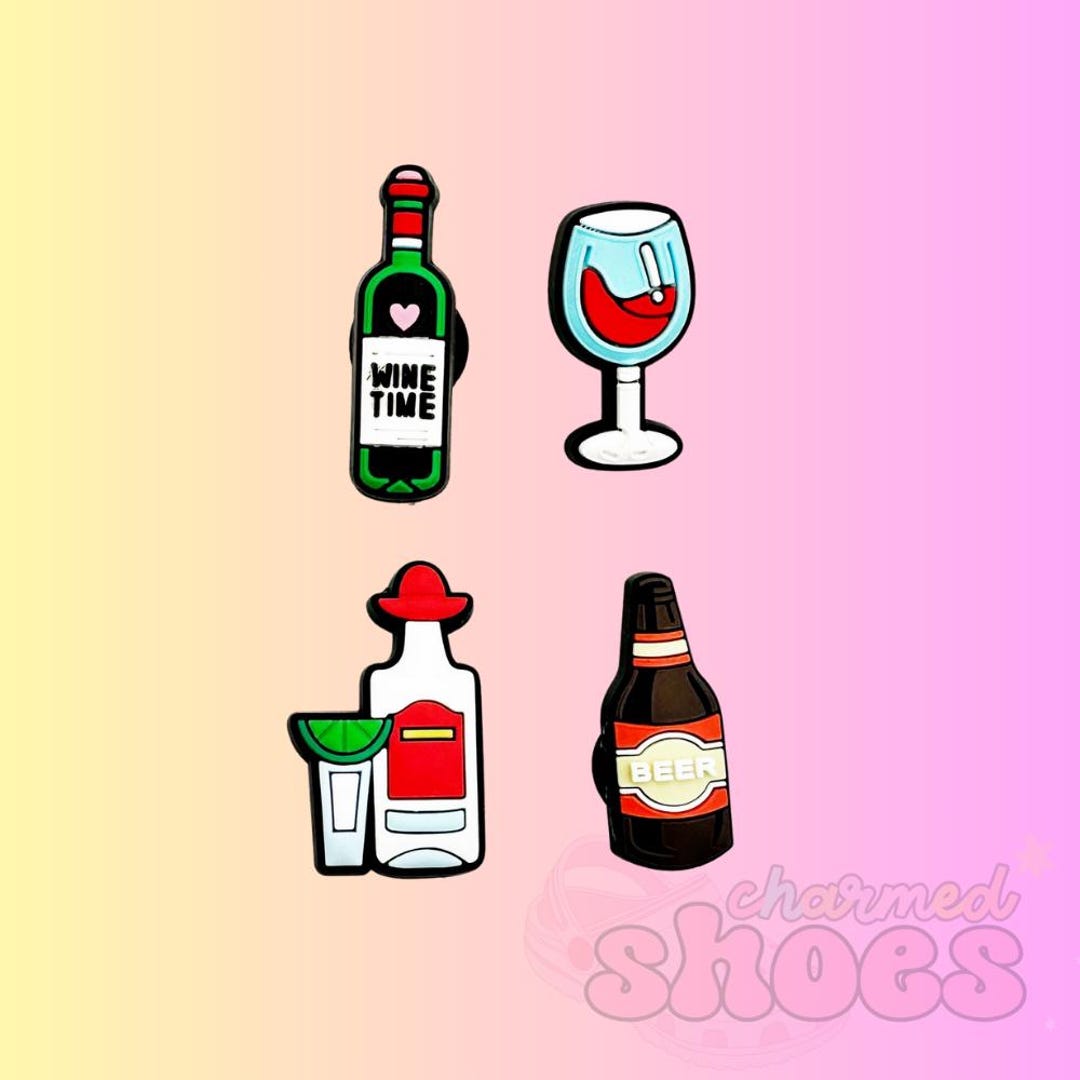Alcohol Shoe Charms Croc Charms Wine Charm Beer Charm Tequila Charm ...