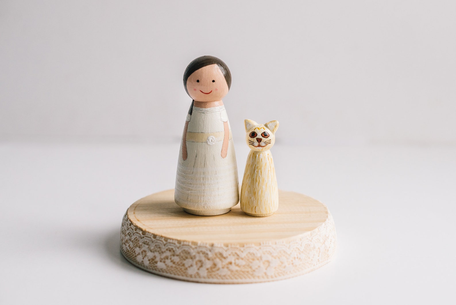 Custom Peg Doll. Communion Cake Topper. First Communion Cake Topper ...