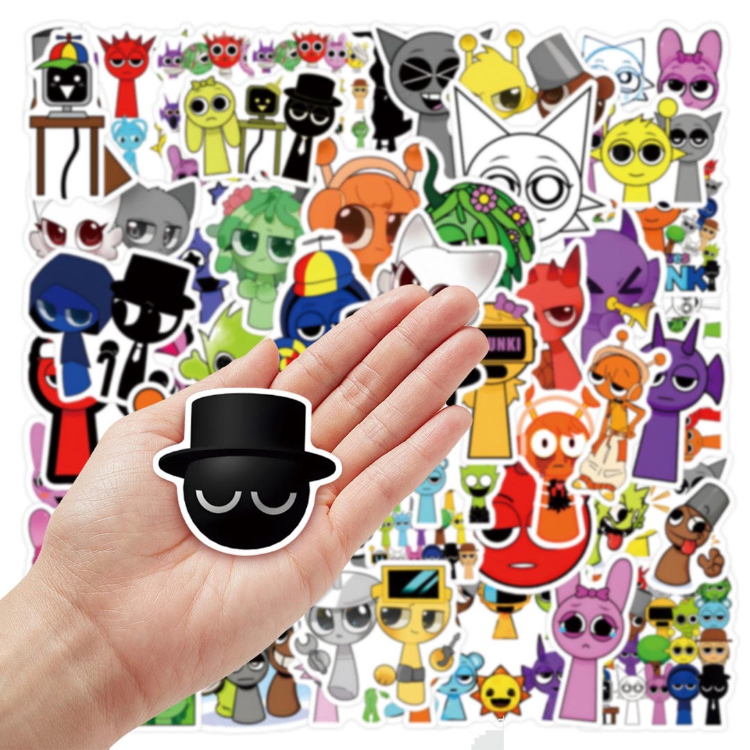 Sprunki Stickers for Kids 55 PCS Vinyl Stickers Water Bottle Stickers ...