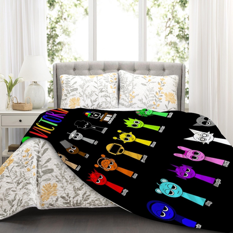 Personalized Sprunki Blanket Colorful Cartoon Blanket Funny Blanket ...