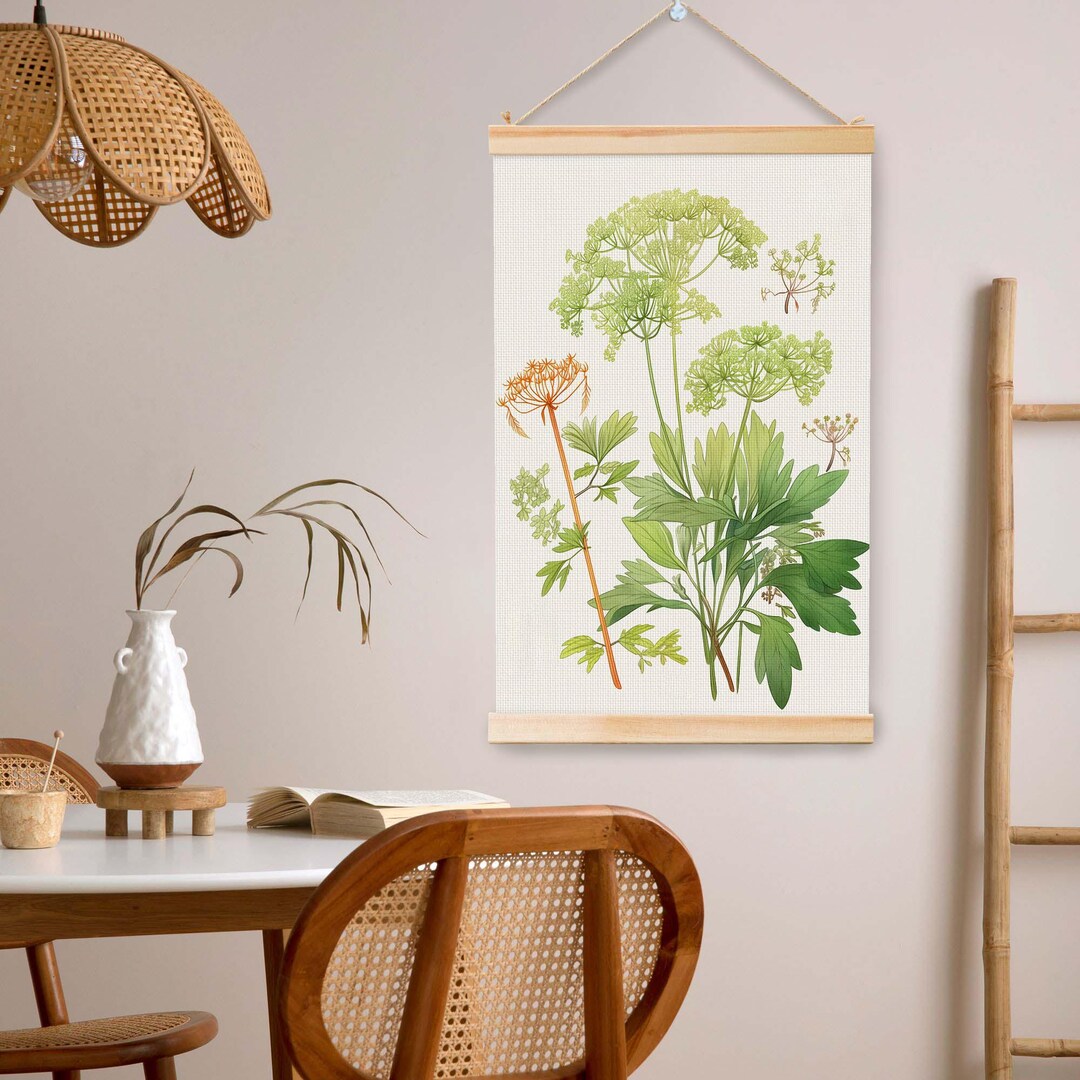 Fern Canvas Frames Vintage Wall Decor Botanical Wall Art Natural Art ...