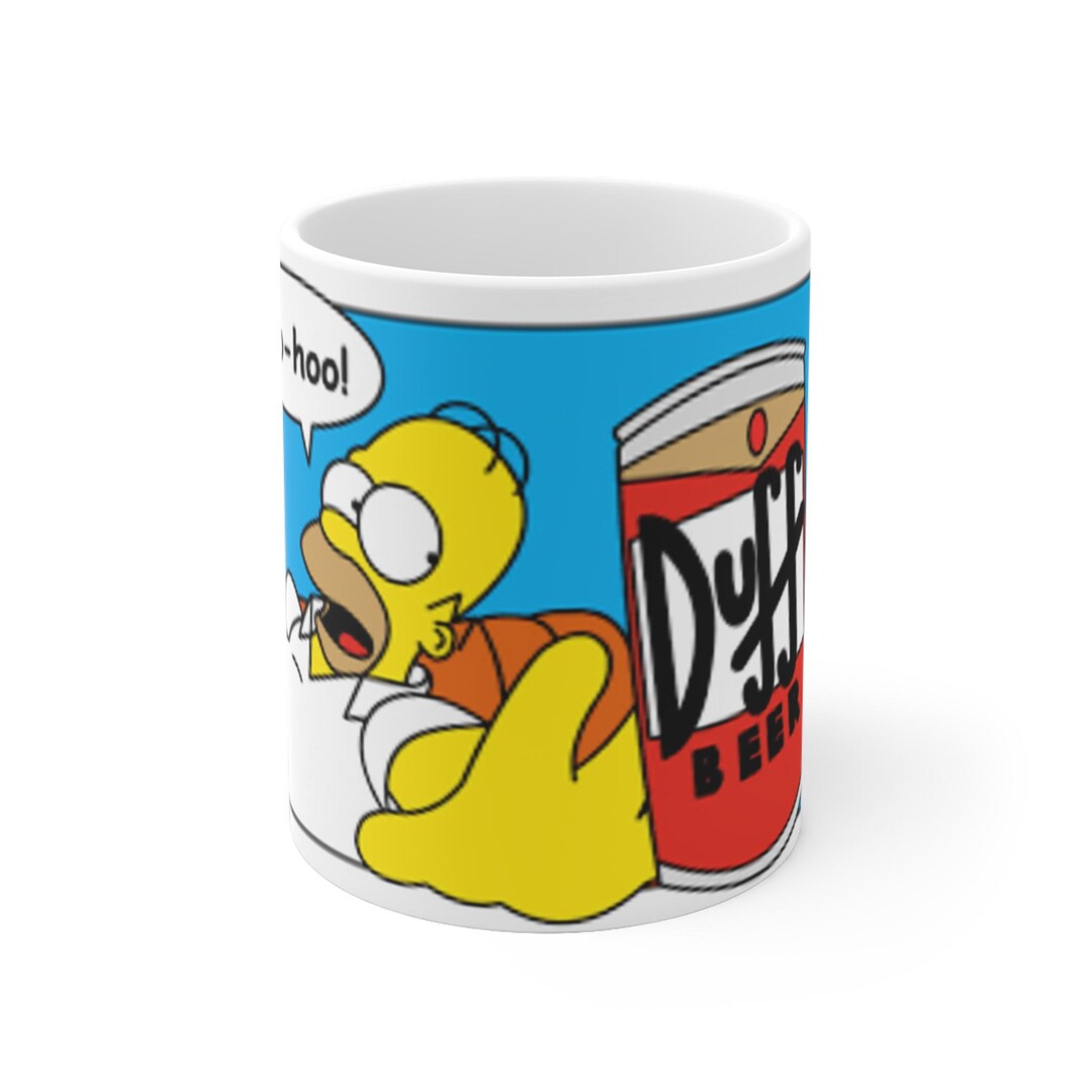 Homer Simpson Mug: Funny Cartoon Coffee Cup, TV Show Gift - Etsy