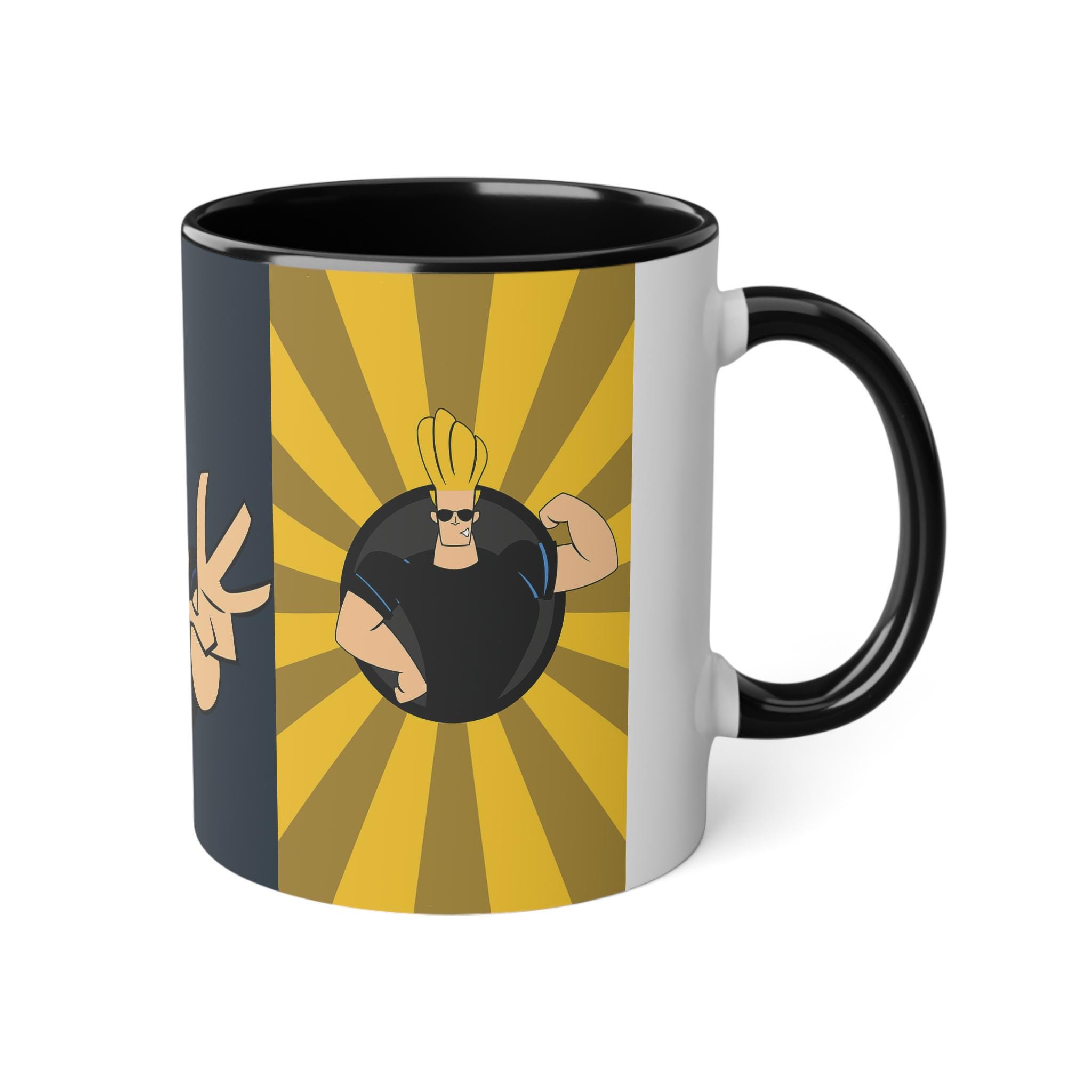 Johnny Bravo Coffee Mug, Cartoon Network White Accent Mug, 11oz, Big ...