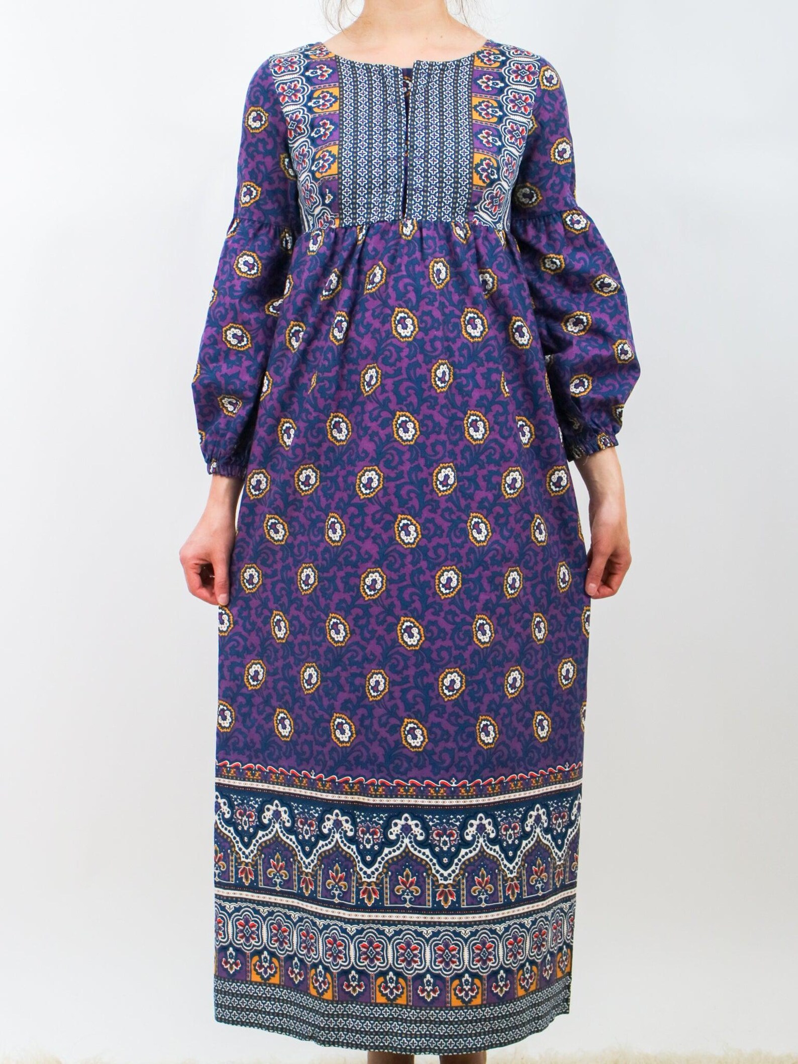 1970s Rhapsody in Robes Bohemian Maxi Dress - Etsy