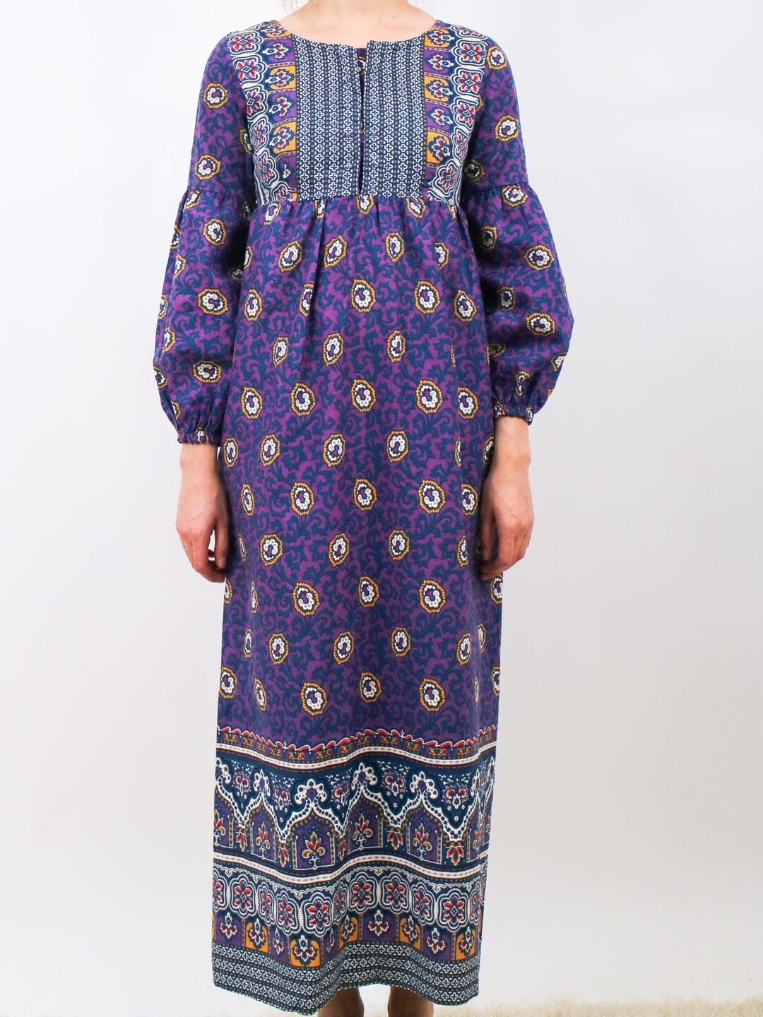 1970s Rhapsody in Robes Bohemian Maxi Dress - Etsy