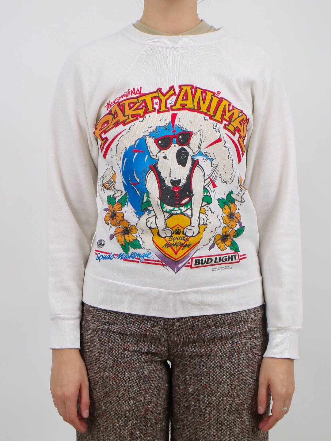1980s Budweiser Spuds Mckenzie Party Animal Sweatshirt V182 - Etsy