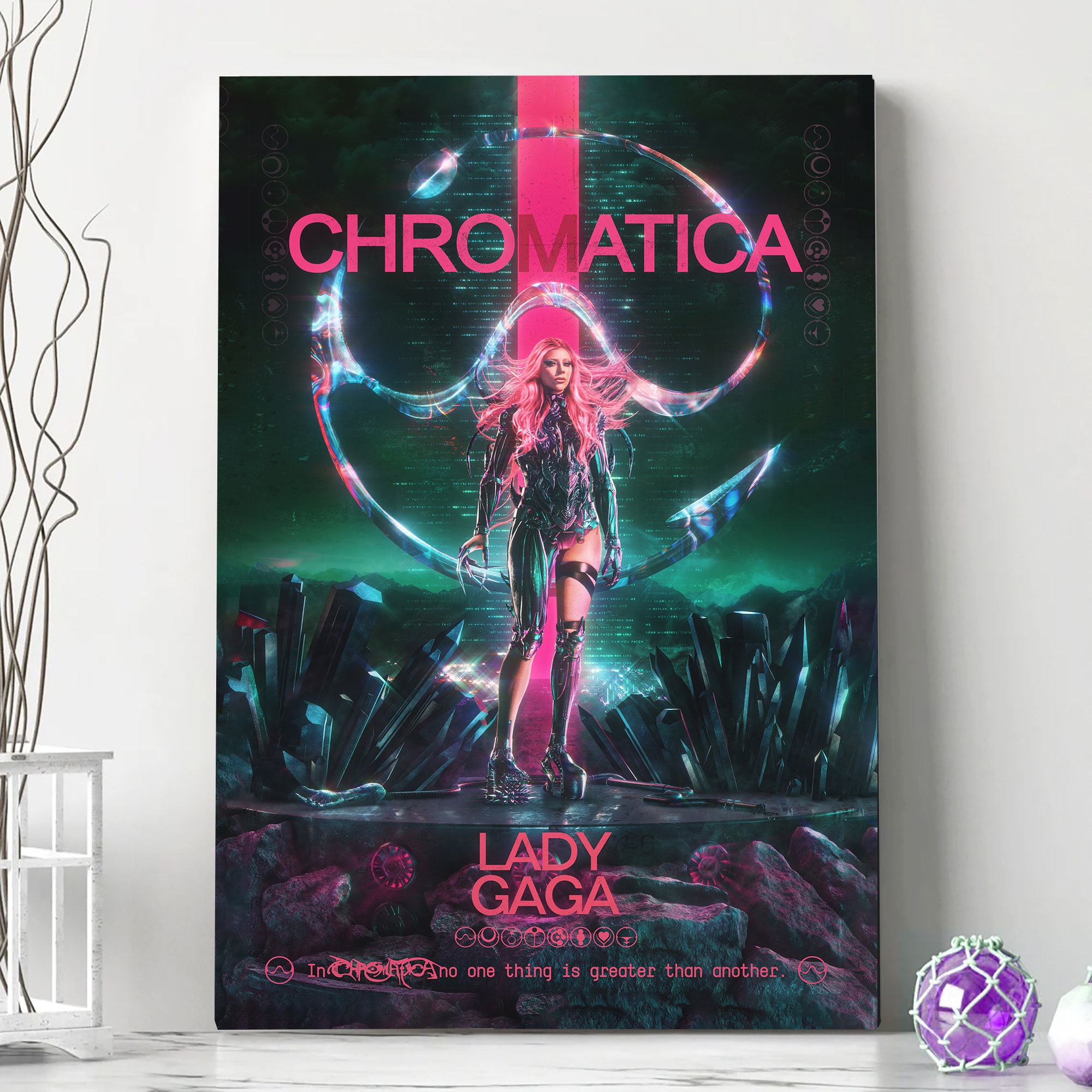 Lady Gaga Chromatica 2022 Tour Poster, Gaga 2022 Concert