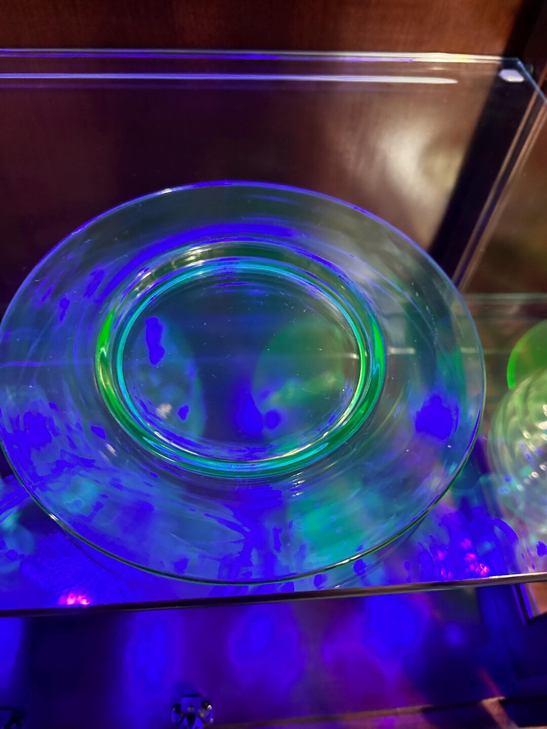 Uranium Glass Plates-7.5 Inches-set of 9 - Etsy