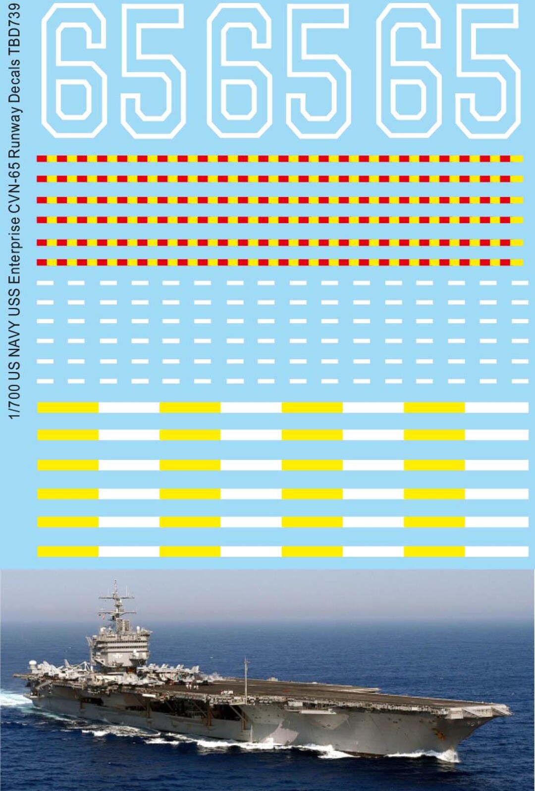 1/700 Decals for US Navy USS Enterprise CVN-65 Runway TBD739 - Etsy