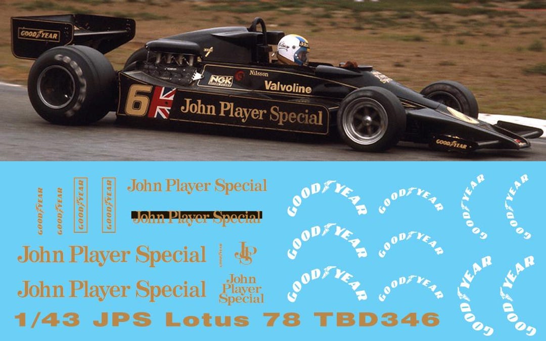 1/43 Decals for Lotus 78 John Player Special TBD346 - Etsy