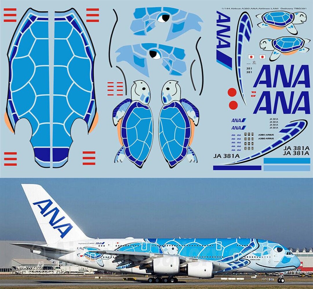 1/144 Decals for Airbus A380 ANA Airlines LANI JA 381A TBD391 - Etsy ...